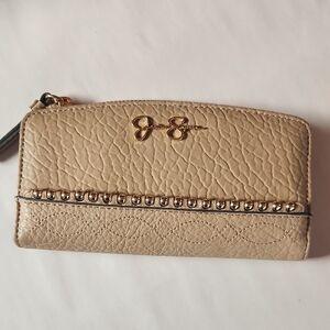 Jessica Simpson | Bags | Jessica Simpson Beige Textured Wallet With ...